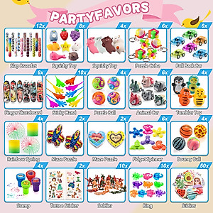 160 Pcs Party Favor Goodie Bags Stuffers for Kids, Prize Box Toys for Kids Classroom, Treasure Chest for Kids Prizes, Little Bulk Toys for Pinata Stuffers, Birthday Gift Fillers for Kids 4-8 8-12 3-5