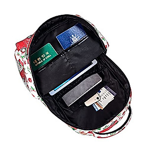 BoeHiop Christmas Red Truck Fir Tree Candy Cane Lightweight Laptop Backpack for Women Men College Bookbag Casual Daypack Travel Bag