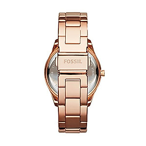 Fossil Women's Stella Quartz Stainless Steel Multifunction Watch, Color: Rose Gold Glitz (Model: ES3590)