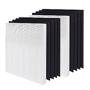 C545 Filter S Replacement Compatible with Winix C545 Replacement Filter, Pack of 2 True HEPA Filter + 8 Activated Carbon Filters. Replaces Winix C545 Filter, Winix Filter S (1712-0096-00)