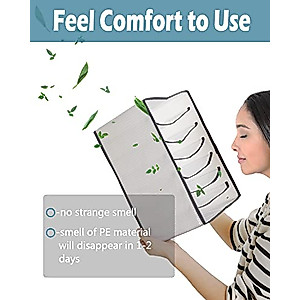 2 Packs Wardrobe Clothes Organizer with Upgraded PP Support Board | Foldable 7-Grid Closet Drawer Divider Organizers | Washable Clothes Storage Organizer for Jeans, Pants, T-shirts, Leggings (Gray)