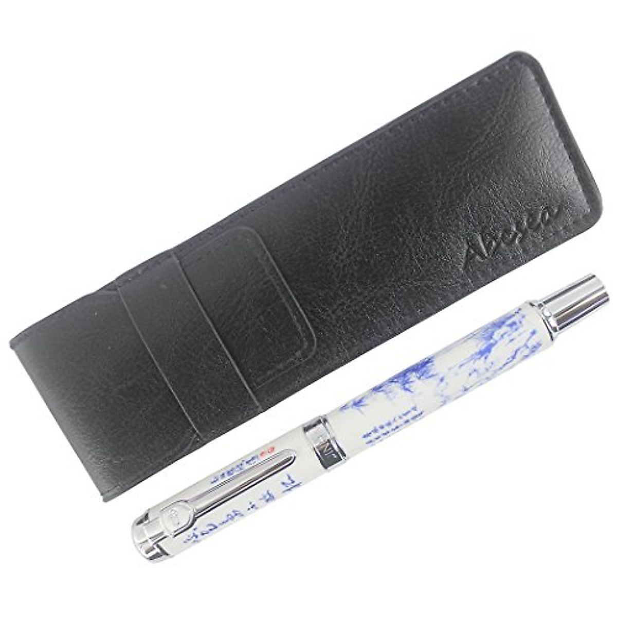Abcsea Blue and White Porcelain Series Fountain Pen, Genuine Ceramic w/ Chinese Painting - Bamboo