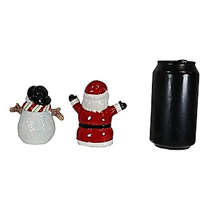Set Of 1 Santa Claus And Mr Snowman Salt And Pepper Shakers