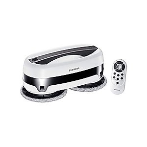 SAMSUNG Jetbot Mop, Cordless Robot Floor Cleaner, Wet Cleaning w/ Dual Spinning Pads, Smart Sensor to Clean Tile, Vinyl, Laminate, Hardwood Floors, Long Battery Life, VR20T6001MW, White