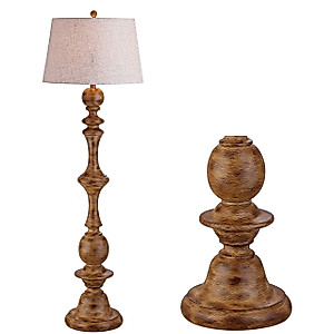 JONATHAN Y JYL3000A Taylor 67" Resin LED Floor Lamp, Farmhouse, Cottage, Rustic, French Country, Office, Living Room, Family Room, Dining Room, Bedroom, Hallway, Foyer, Brown