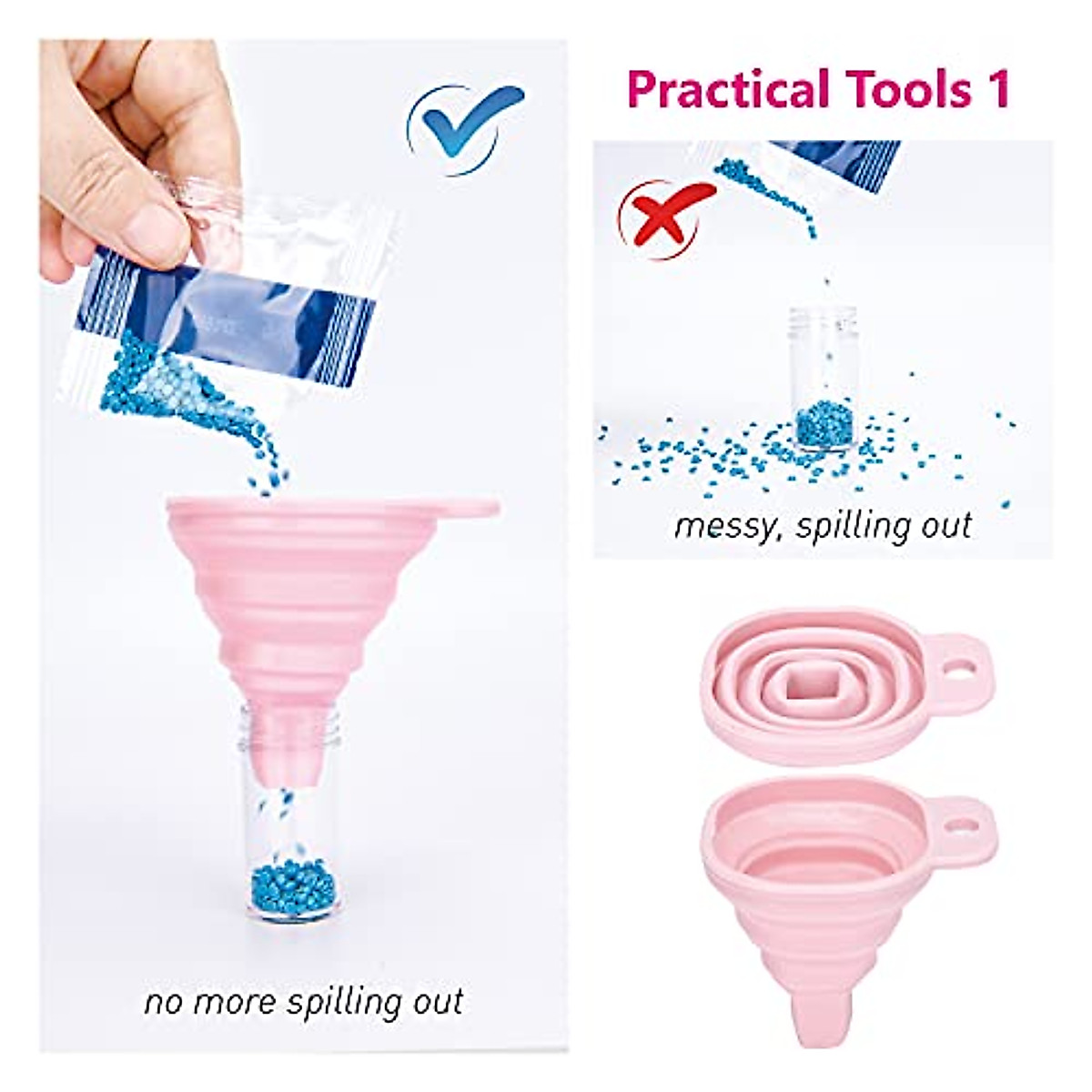 Admaiora 60 Slots Diamond Painting Storage Containers, Diamond Painting Kits with Tools, Diamond Painting Accessories for Diamond Art-Black