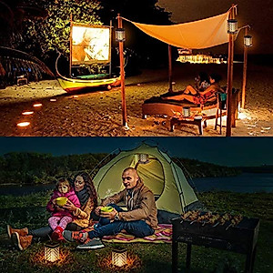 Zhenmu home Waterproof LED Solar Flame Garden Light Wall Light Outdoor Stair Lighting Safety Light Candle Hanging Solar Lantern