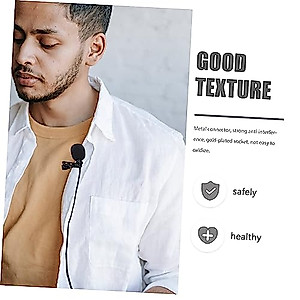 LIGHTAOTAO One for Two Microphones USB Lapel mic lavalier mic Podcasting Microphone Lapel mic for Phone Recording Microphone Phone Microphones Collar mic Smartphone mic Speaker PVC Wireless