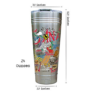 Catstudio Canada Thermal Tumbler | Triple Wall Insulation With Non Slip Bottom | Great Travel Cup for Water, Coffee, Tea, or Smoothies