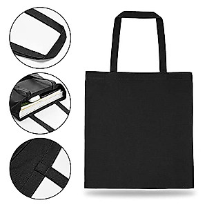 corupuoi Resuable Tote Bag 32 Pack Canvas Bag 6 Oz Eco-Friendly Shopping Bags Suitable for Diy, Promotion, Gifts, Black