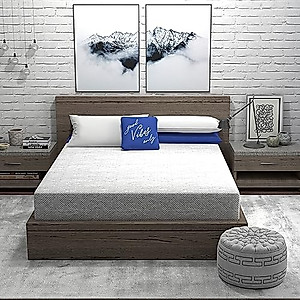 Vibe Heather Grey Gel Memory Foam Mattress, CertiPUR-US and Oeko-TEX Certifed Bed-in-a-Box in Ultra Small Package, 10-Inch, Twin