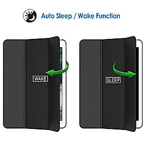 JETech Case for iPad (9.7-Inch, 2018/2017 Model, 6th/5th Generation), Smart Cover Auto Wake/Sleep, Black