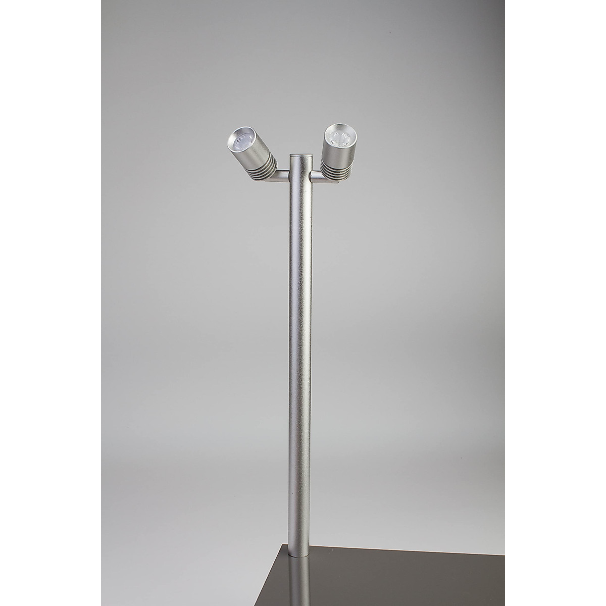 LEDupdates 2pcs JEWELRY SHOWCASE LED POLE LIGHT Stem MODEL WF133 Silver 11 INCH for display, trade show, museum and retail stores (6000K pure white)