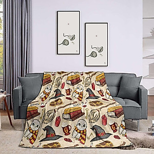 Hgcar Wizard Magic Blanket - Premium Flannel, 3D Printed Pattern, Comfortable Blanket for Bedroom Sofa Bed Car (50 * 60 in)