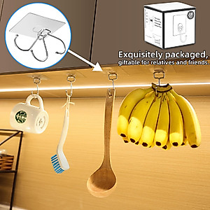 Antimbee 10-Pack All-Purpose Large Adhesive Hooks, Heavy Duty Hold 37 lb(Max) Wall Hooks for Hanging, Large Waterproof Stick on Hooks for Organization