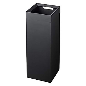 YAMAZAKI home 4489 Tall Trash Can-Modern Garbage Waste Basket with Handle, One Size, Black