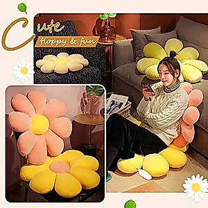 YesMora Flower Pillow Flower Floor Pillow Flower Shaped Pillow Flower Decorative Pillows Daisy Floor Pillow Flower Cushions
