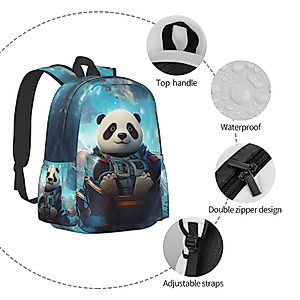 dreambest Panda Animal 3 Piece Large Capacity Backpack Set With Lunch Bag & Pencil Case, Perfect For Travel