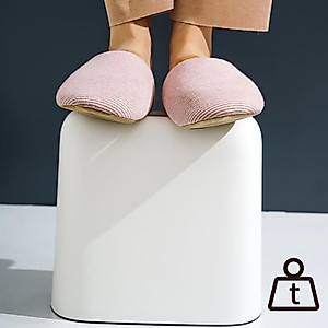 CENGNIAN 1.5 Gallon Bathroom Trash Can with Press-Top Lid, Adsorption Garbage Can with Lid, Smart Plastic Slim Wastebasket for Bathroom, Office, rv, Bedroom, Living Room