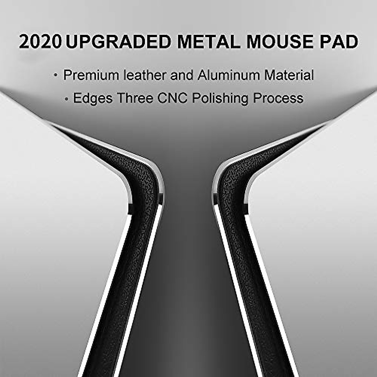 Hard Silver Metal Aluminum Mouse Pad Mat Smooth Magic Ultra Thin Double Side Mouse Mat Waterproof Fast and Accurate Control for Gaming and Office(Small 9.05X7.08 Inch)