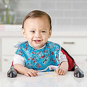 Bumkins Dr Seuss SuperBib, Baby Bib, Waterproof, Washable, Stain and Odor Resistant, 6-24 Months (Pack of 3) - Green Eggs, Yellow Fish, Cat In The Hat