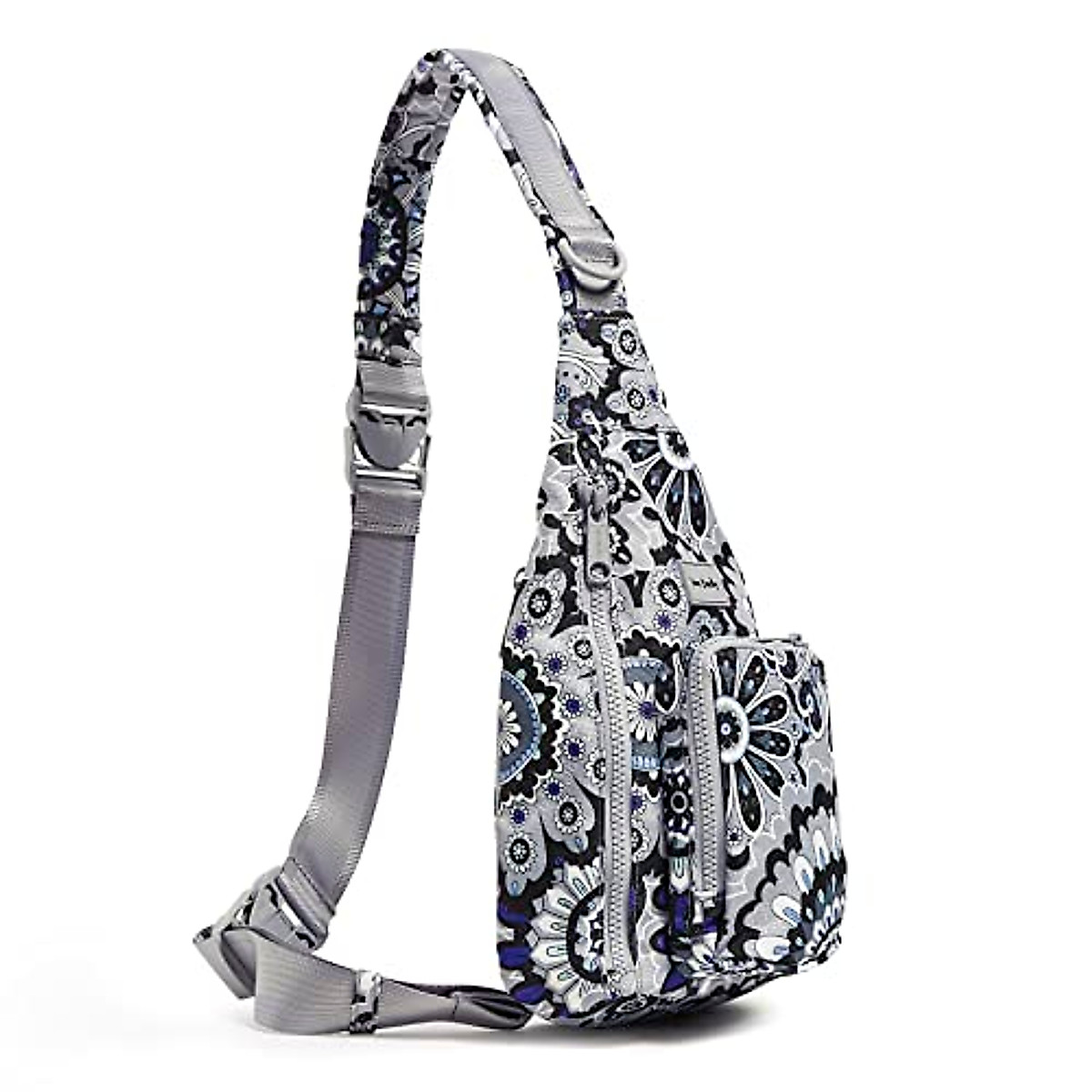 Vera Bradley Women's Recycled Lighten Up Reactive Mini Sling Backpack, Tranquil Medallion, One Size