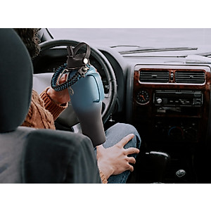 RAYMYLO Insulated Water Bottle 40oz (Cold for 48 Hrs), Stainless Steel Water Bottle with Handle & Straw Lid & Paracord Handle, Triple Wall Vacuum Leakproof Travel Flask, Fit in Any Car Cup Holder