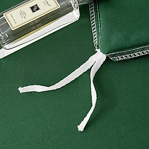 Sedefen Dark Green Duvet Cover Reversible Beige Duvet Cover Queen Size 3 Pieces Soft Microfiber Minimalilst Style Solid Colored Bedding Set with Zipper Ties Home Deco Gift Choice