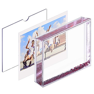 Kingho Glitter Picture Frame Cute Liquid Acrylic Photo Frames for Family Friends Couples Gifts, Mount for 4x6 inch (10x15 cm) Picture