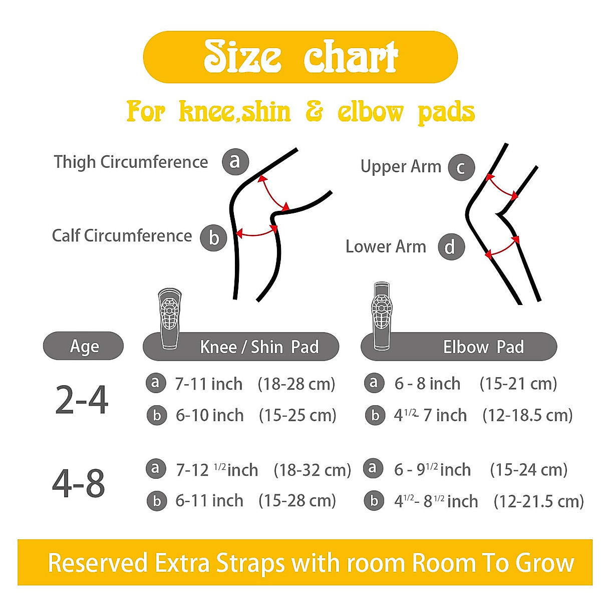 VIWINVELA Kids Knee Pads and Elbow Pads Set Toddler Soft Protective Gear Black M