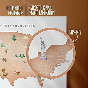 Educational Posters for Toddlers 11x17 inches - Preschool Posters - Worldmap, Solar System Poster, Seasons Chart, USA Map - Nursery Wall Decor - Set of 4 Learning Classroom Posters for Home Kindergarten - Unframed