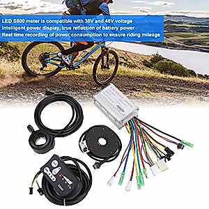 Diydeg Electric Bike Conversion Kit, 36V/48V 250W/350W Brushless Motor Controller LED Panel Kit with Thumb Throttle & Speed Assist Sensor, Waterproof EBike Conversion Kit for Electric Bicycle