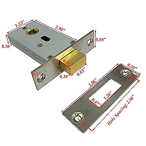 FarBoat 1 Set Single Side Recessed Flush Door Locks 304 Stainless Steel Round Sliding Door Pull Lock Hidden Privacy Door Lock Locker Knobs Handles (White)