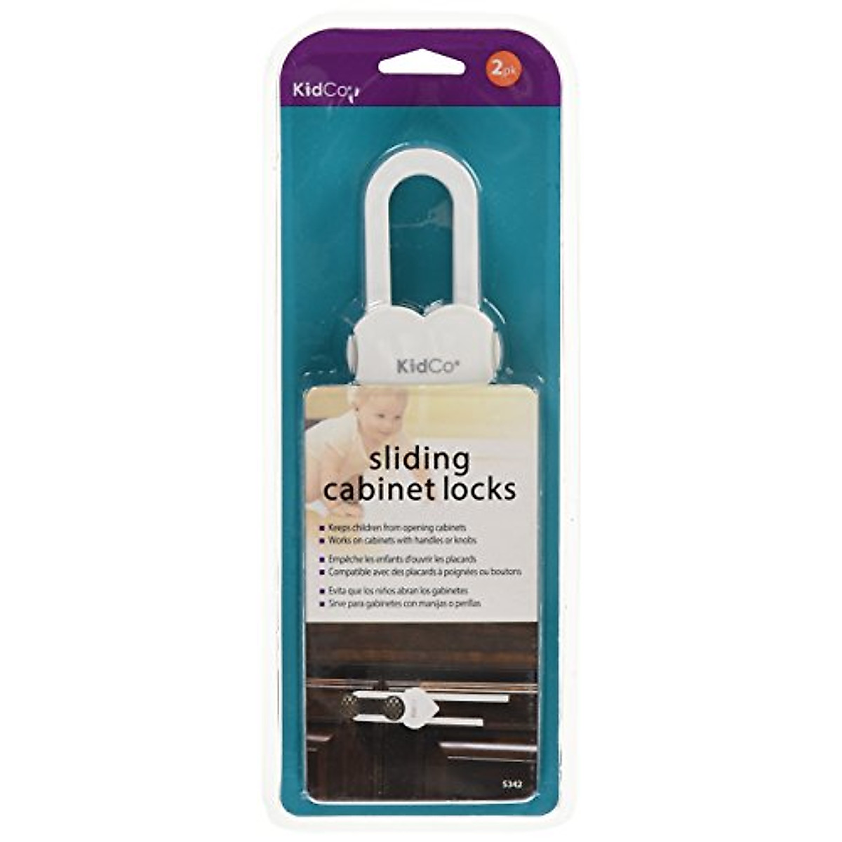 KidCo Sliding Cabinet Locks - 2/pkg (White)