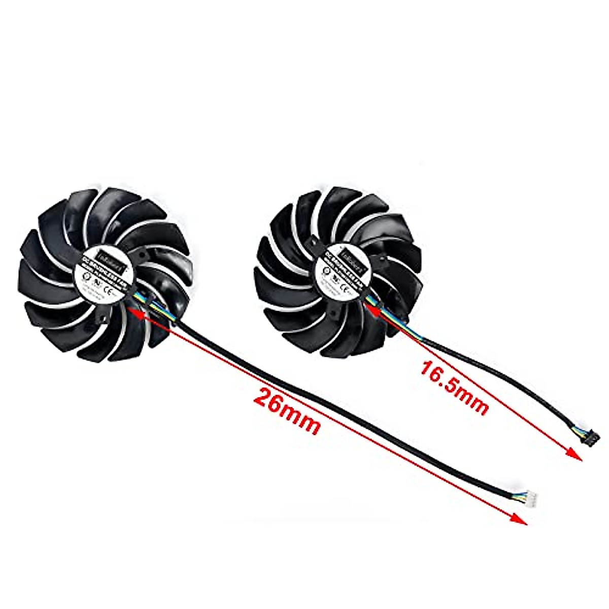 inRobert 95mm PLD10010S12HH RTX3060 RTX3070 GPU Fan for MSI RTX 3070 3060 Ti Ventus 2X Graphics Card Cooling Fan (Fan-B)