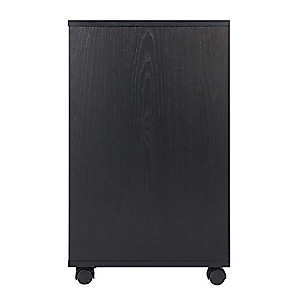 Ergode Halifax 3 Section Mobile Storage Cabinet, Black