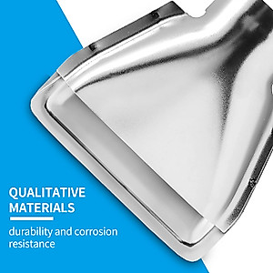 Kyuionty 4 Pcs Heat Gun Nozzles Kit, Stainless Steel Reflector Heat Resisting Nozzles Gun Accessory Replacement for Hot Air Gun Soldering Station Nozzle Tool