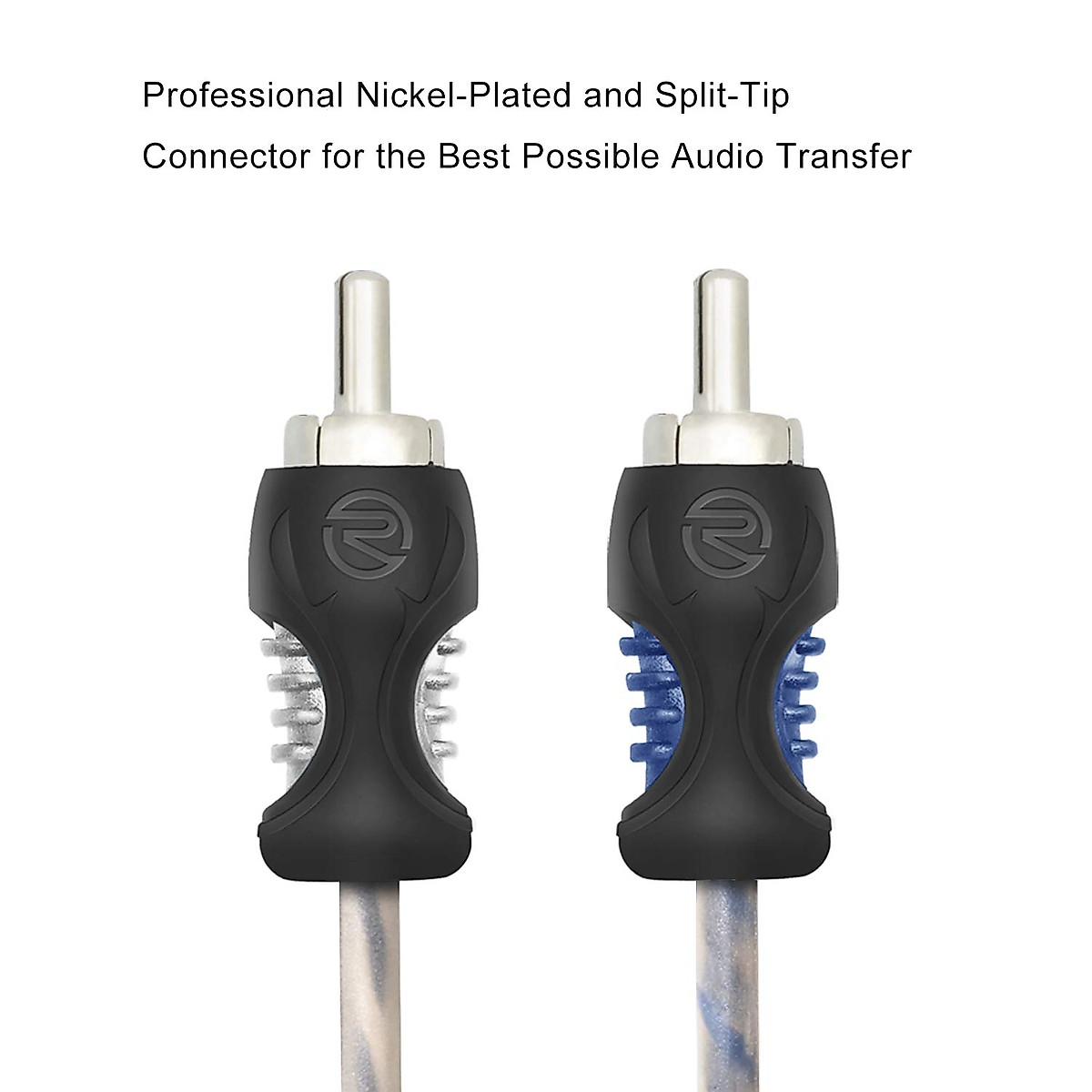 RECOIL RCI217-6 99.99% Oxygen Free Copper 17ft 2-Channel RCA Audio Cable Twisted Pair with Noise Reduction 6 Pack