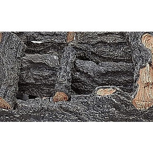 HearthSense VFL18M Dual Fuel Ventless Fireplace Logs Set with Manual Control, Use with Natural Gas or Liquid Propane, 30000 BTU, Heats up to 1000 Sq. Ft, Brown, 18 Inches