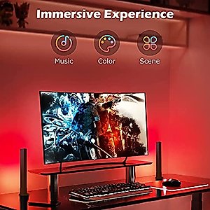 DS Smart LED Light Bars, Gaming Lights, Ambient Light, RGB TV Backlights with Scene Modes and Music Modes for Gaming, Computer Case, PC Monitor, TV, Laptop (Z Series)