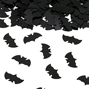 ONLYKXY 1200pcs Halloween Party Confetti Black Bat Confetti for Halloween Party Table Confetti and DIY(Bat)