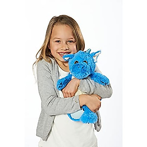 Warmies Plush Heat Up Microwavable Soft Cuddly Toys with A Lavender Scent, Dragon Blue
