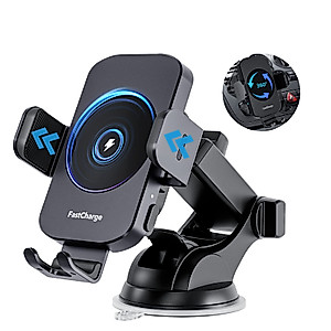 Wireless Car Charger, Fast Charging 15W Auto Clamping Car Charger Phone Holder Phone Mount for iPhone15 14 13 12 11 Pro Max Xs, Samsung Galaxy S23 Ultra S22 S21 S20 S10+ Note 9, etc