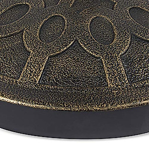 Best Choice Products 29lb Outdoor Patio Umbrella Stand Heavy-Duty Steel Round Umbrella Base w/Rustic Finish, 18in Diameter – Bronze