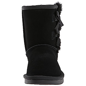 Koolaburra by UGG Girls' Victoria Short Fashion Boot, Black, 02 Youth US Little Kid