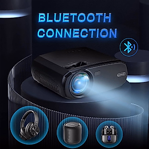 1080P HD Projector, 5G WiFi Bluetooth 4K Projector, PENMAMA 9500L Movie Mini Projector with Zoom/±15° Keystone/ 300" Display/Phone Mirroing, Compatible with HDMI, VGA, USB, Phone, TV, Laptop, PC, PS5