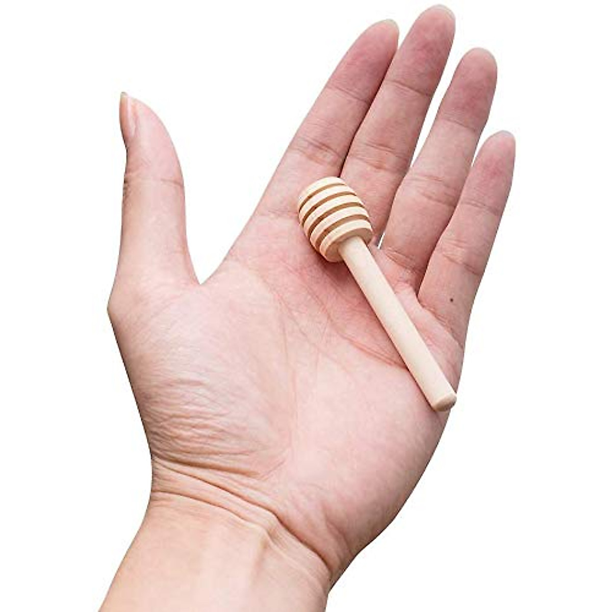 Wood Honey Dipper Sticks - Searea 100Pcs 3Inch Wooden Honey Dipper Stick Wooden Syrup Dippers Honeycomb Sticks Perfect for Drizzling Honey,Maple Syrup,Chocolate, Caramel,Honey Spoons