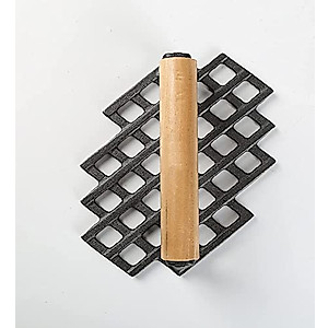 HAWOK Cast Iron Pre-Seasoned Grill Press with Wood Handle set of 2…