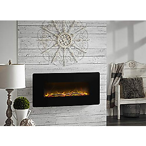Dimplex Winslow 35" Wall-Mounted Electric Fireplace (Model: SWM3520), 4777 BTU, 120 Volt, 1400 Watt, Black