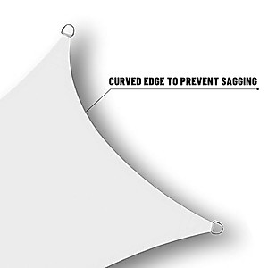 SUNNY GUARD Waterproof Sun Shade Sail 10' x 13' White Rectangle UV Block Sunshade for Backyard Yard Deck Patio Garden Outdoor Activities and Facility